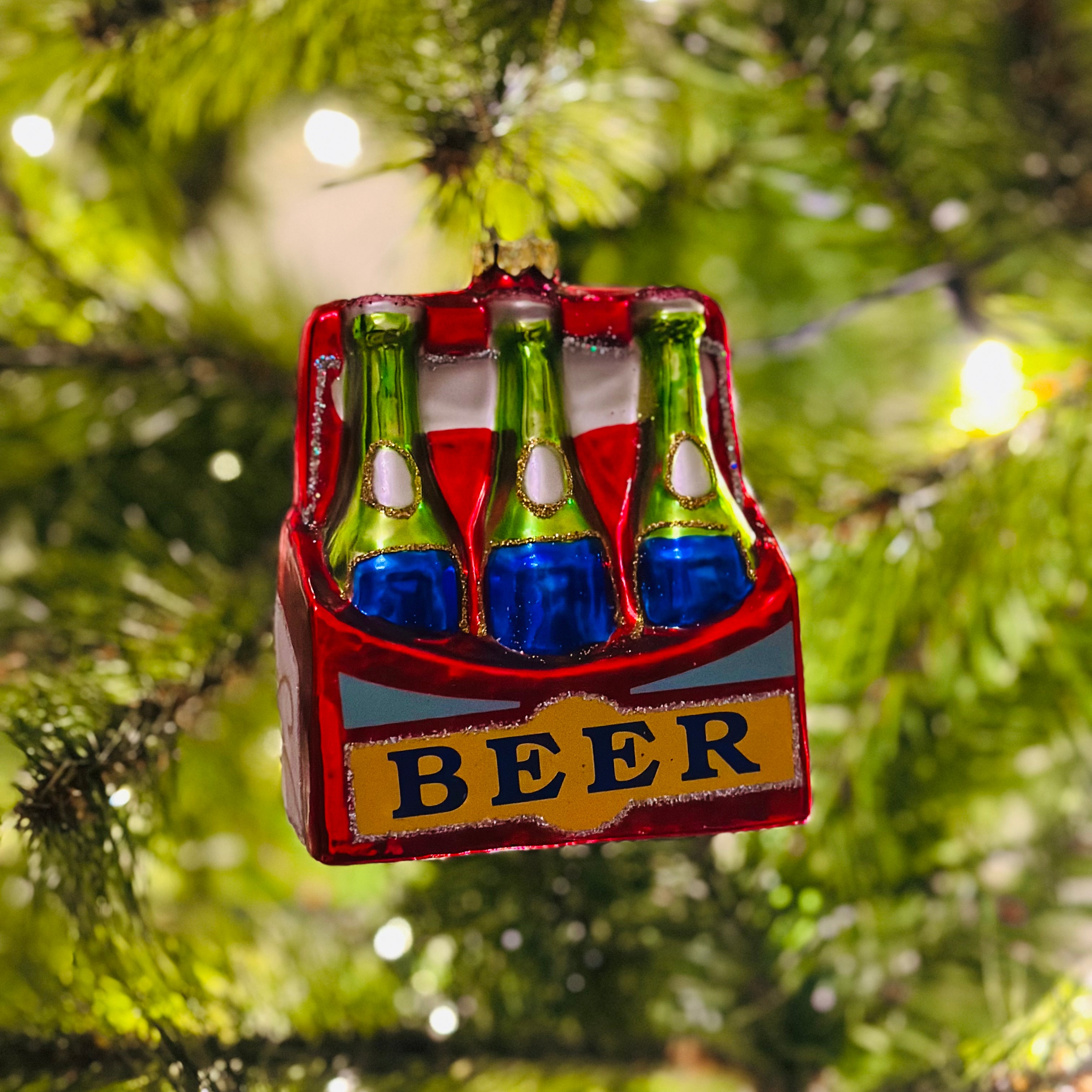 Kerstbal Sixpack bier – Foute Kerstballen